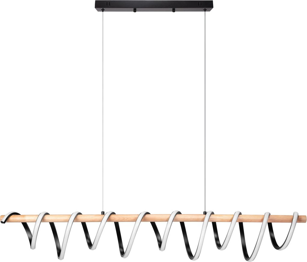 Toolight Toolight, LED stropní svítidlo 120cm 30W 4000K APP1288-CP, černá-hnědá, OSW-00943