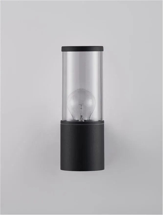 NV 9060181 Venkovní nástěnné svítidlo ZOSIA tmavě šedý hliník a čirý akryl E27 1x12W 220-240V bez žárovky IP65 - NOVA LUCE