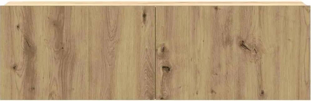 Nástěnné TV skříňky 4 ks dub artisan 100x30x30 cm kompozit 3329008