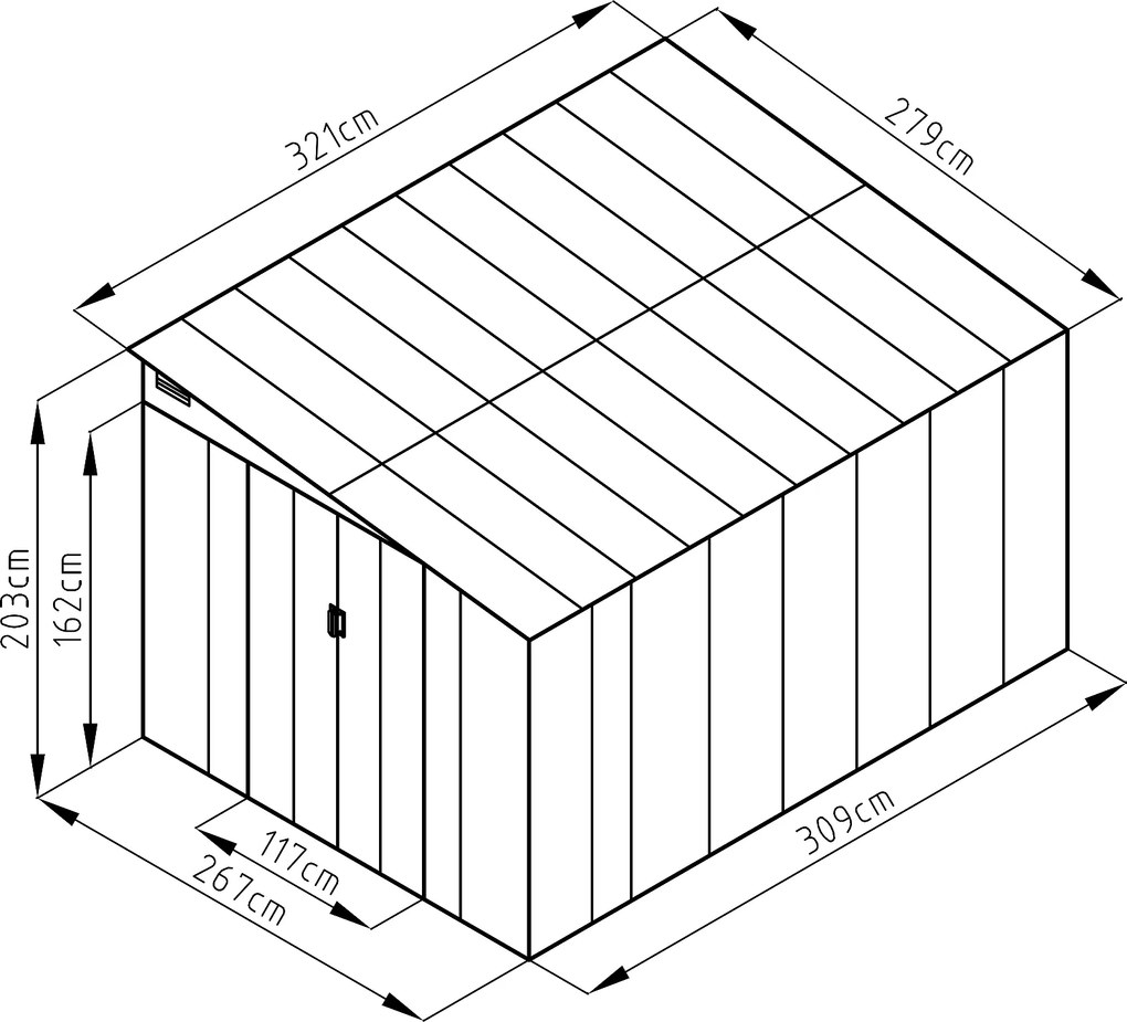 LANIT PLAST, s.r.o. plechový domek LANITPLAST WANDHAUS 911 ANTRACIT LG4026