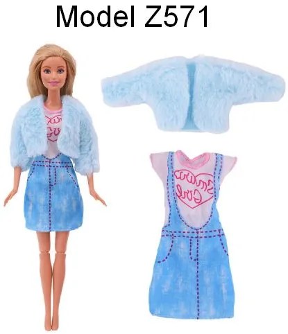Oblečky pro Barbie - modré outfity Varianta: model Z571