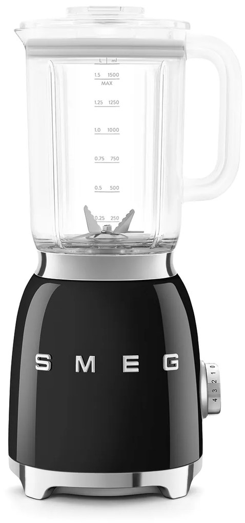 Stolní mixér Smeg 50's style BLF03BLEU / 800 W / 1,5 l / lesklá černá