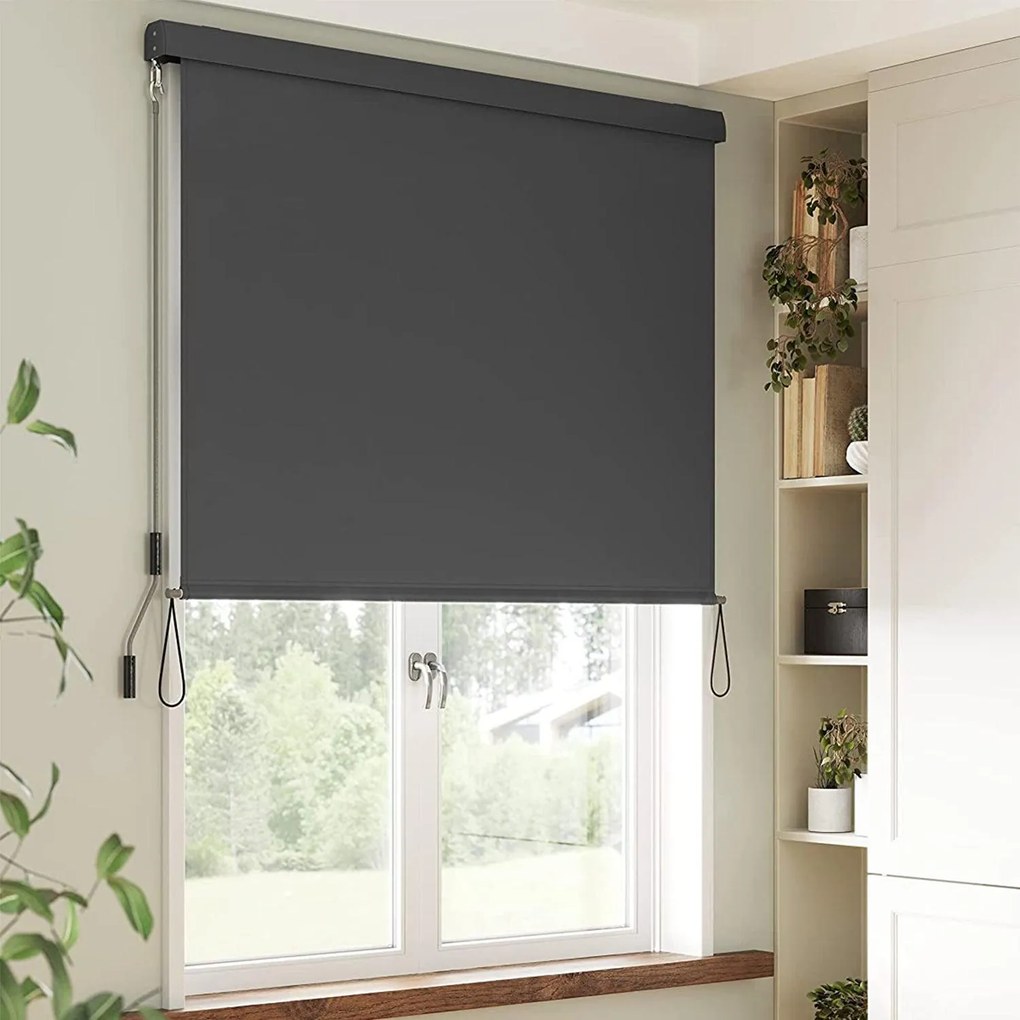 Vertikální sluneční clona voděodolná 1,4 m x 2,5 m, šedá