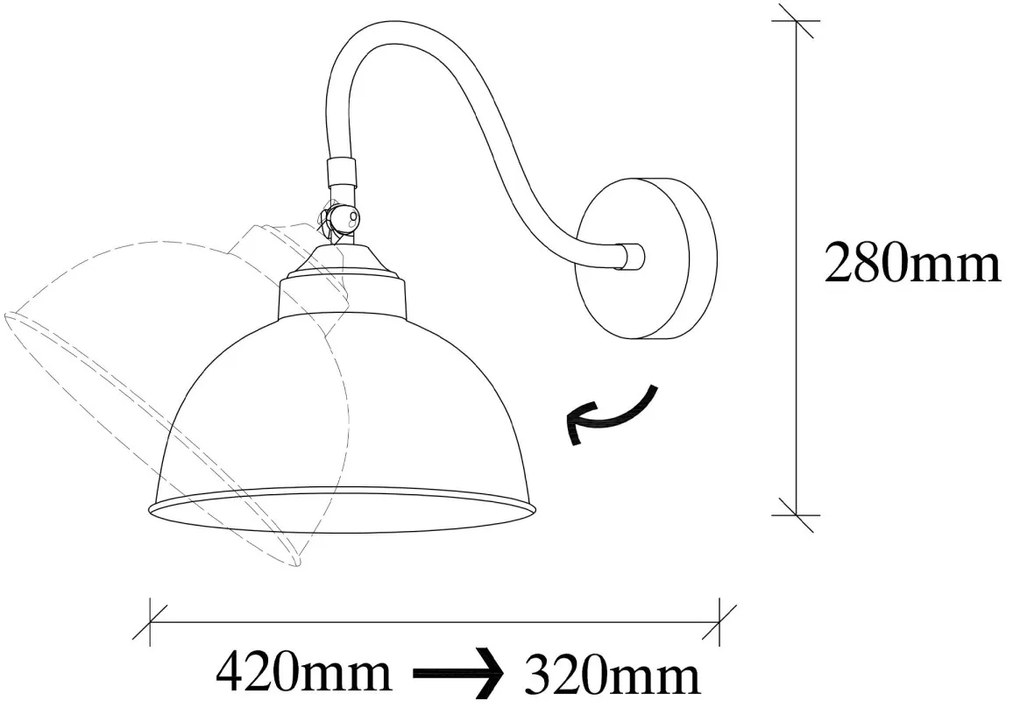 Nástěnná lampa Saglam II černá