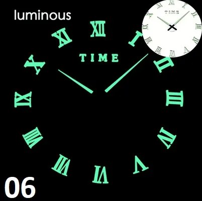 Nástěnné hodiny - svítící ve tmě, více motivů Varianta: 06, Velikost: 69 cm