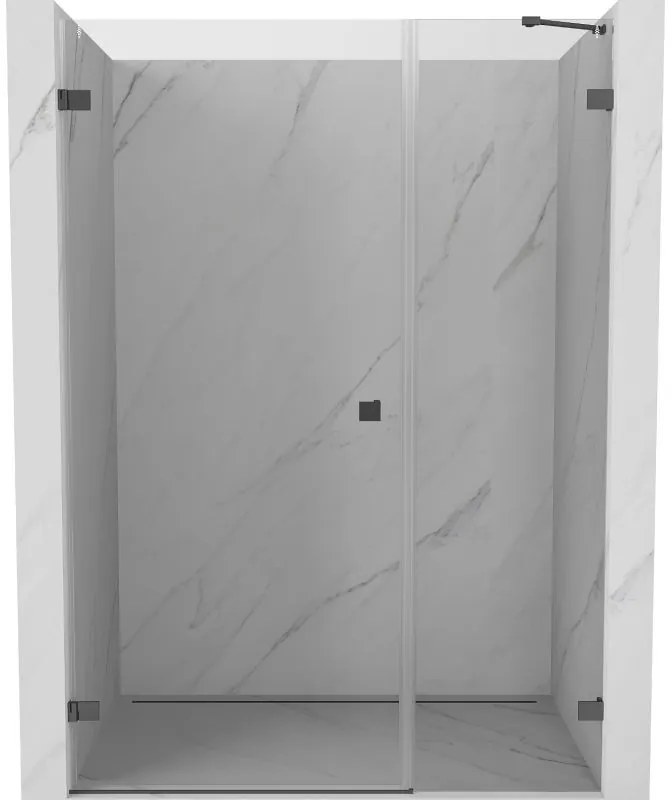 Mexen Lunar-B sprchové dveře otočné levé 120 cm, transparentní, gun metal - 832S-120-050-95-00-L