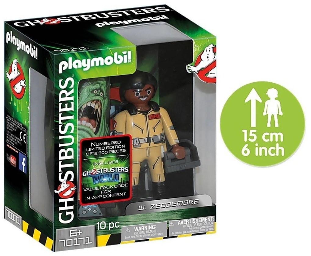 Playmobil 70171 ghostbusters sběratelská figurka w. zeddemore 15cm