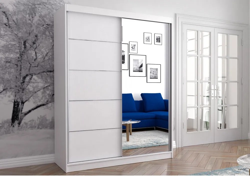 IDZ Šatní skříň Neomi 05 (150 cm) Barva dřeva: Bílá