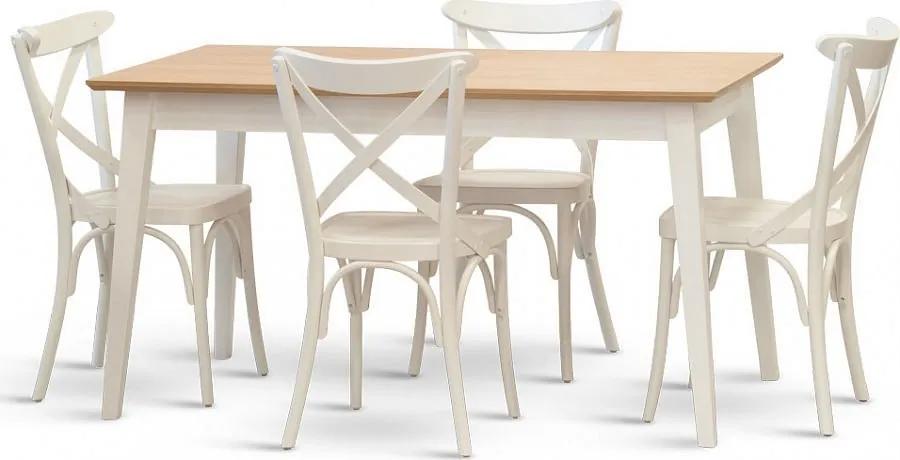 Stima Stůl Y25 variant | Délka stolu: 140,Šíře stolu: 80,Odstín: dub gladstone-bílá