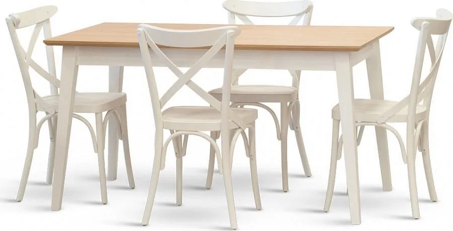Stima Stůl Y25 variant | Délka stolu: 140,Šíře stolu: 80,Odstín: dub kansas-bílá