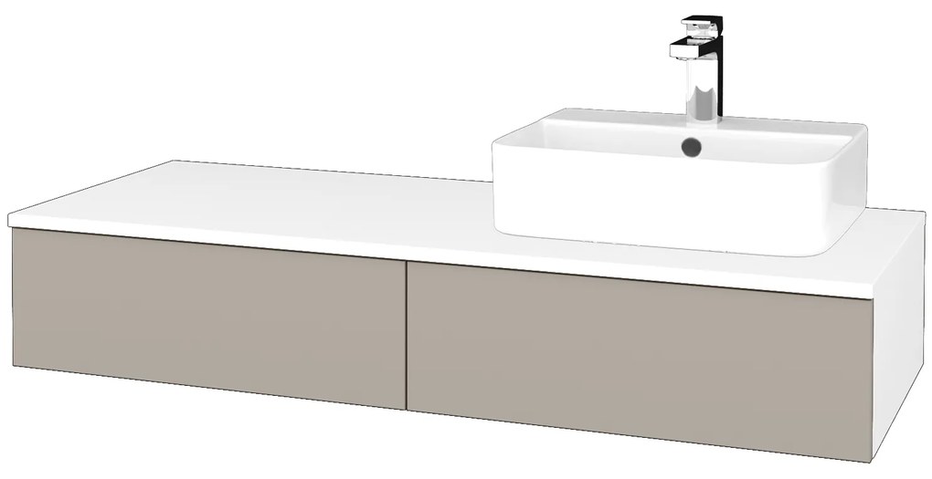 Dřevojas Koupelnová skříňka MODULE SZZ2 120 Varianta: L03 Antracit vysoký lesk / L03 Antracit vysoký lesk / Levé