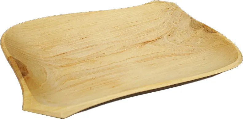 AMADEA Dřevěný servírovací podnos, masivní dřevo, 23 cm
