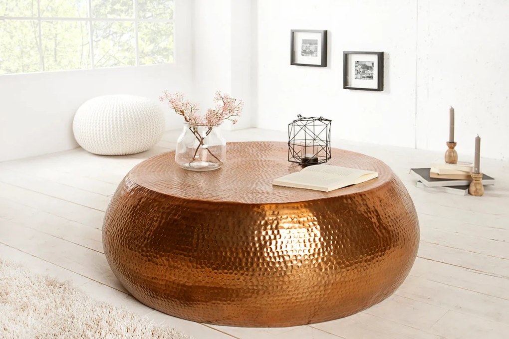 Invicta Konferenční stolek ORIENT 80cm měděný 38395
