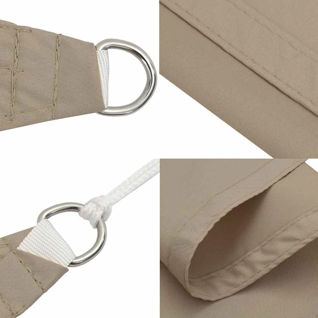 Stínící plachta oxfordská látka trojúhelníková 5x5x6 m taupe 135458