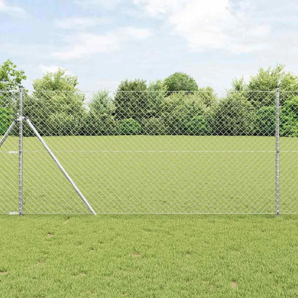 Oplocení na řetězcích se upevňuje na zem 10 x 1,4 m Stříbrná 3351127