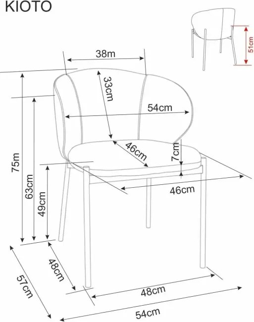 Jídelní židle KIOTO, černá/šedá