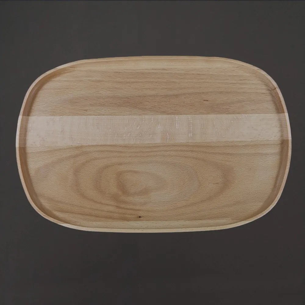 AMADEA Dřevěný podnos, masivní dřevo, 31 cm