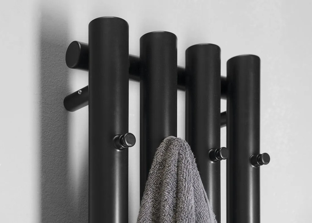 Sapho Sapho, PILON topné těleso 270x1800mm, se 4 háčky, černá mat, IZ122T