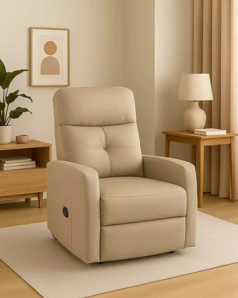 LuxuryForm DESIGN Elektricky polohovatelné televizní křeslo SEMIR - béžové