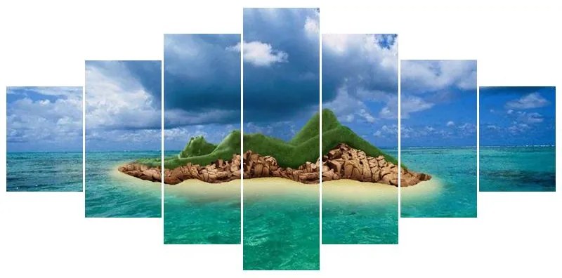 Obraz osamoceného ostrova (210x100 cm), 40 dalších rozměrů