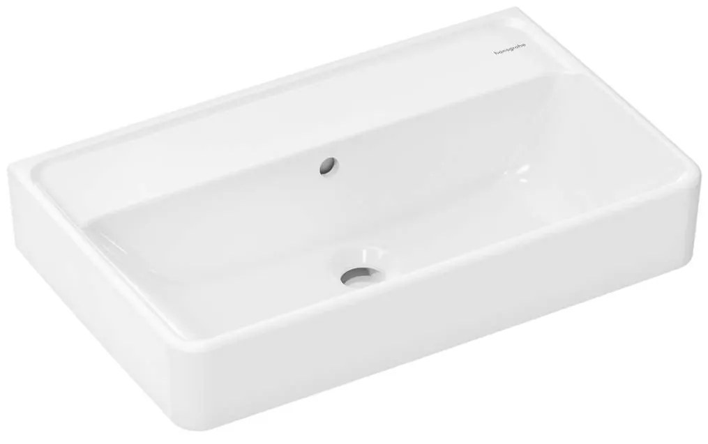 Hansgrohe Xanuia Q - Umyvadlo 60x37 cm, s přepadem, bez otvoru pro baterii, SmartClean, bílá 61125450