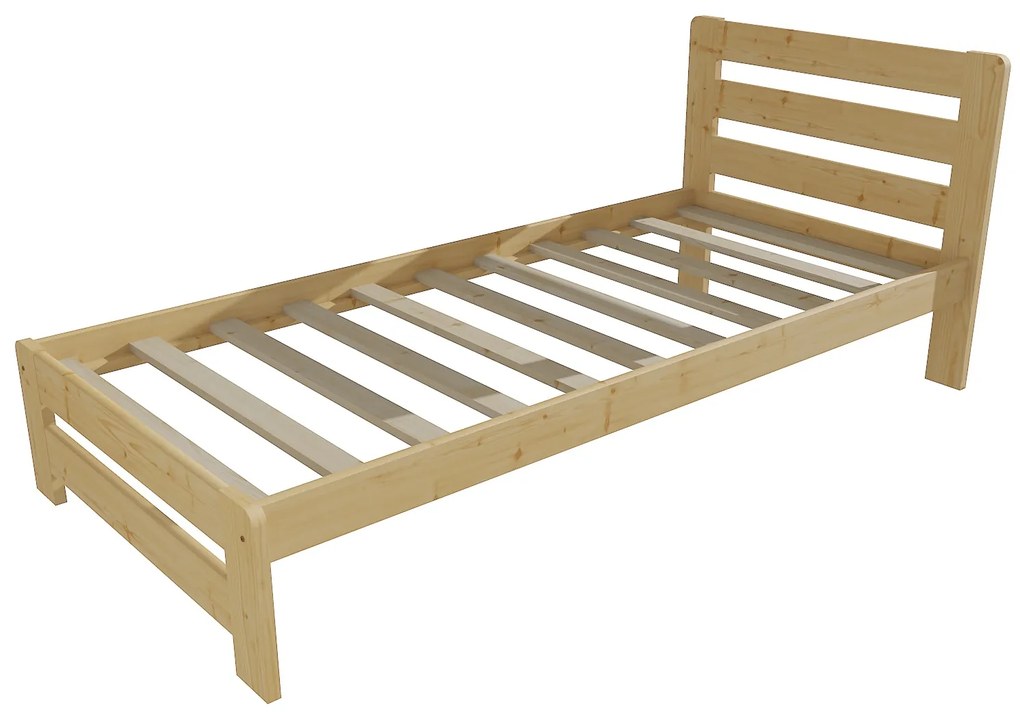 Vomaks Jednolůžková postel VMK001B Rozměr: 80 x 200 cm, Barva: surové dřevo