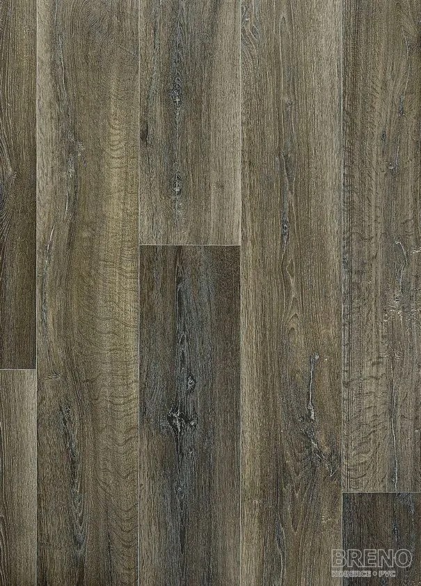 Breno PVC TRENTO Lime Oak 906D – tmavé dřevo, šíře 300 cm