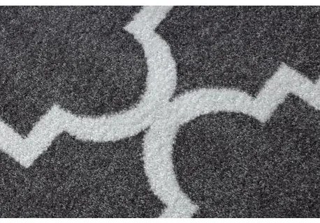 koberec SKETCH F343 Marocký jetel, mříž, šedo bílá velikost 180x270 cm | krásné koberce cz