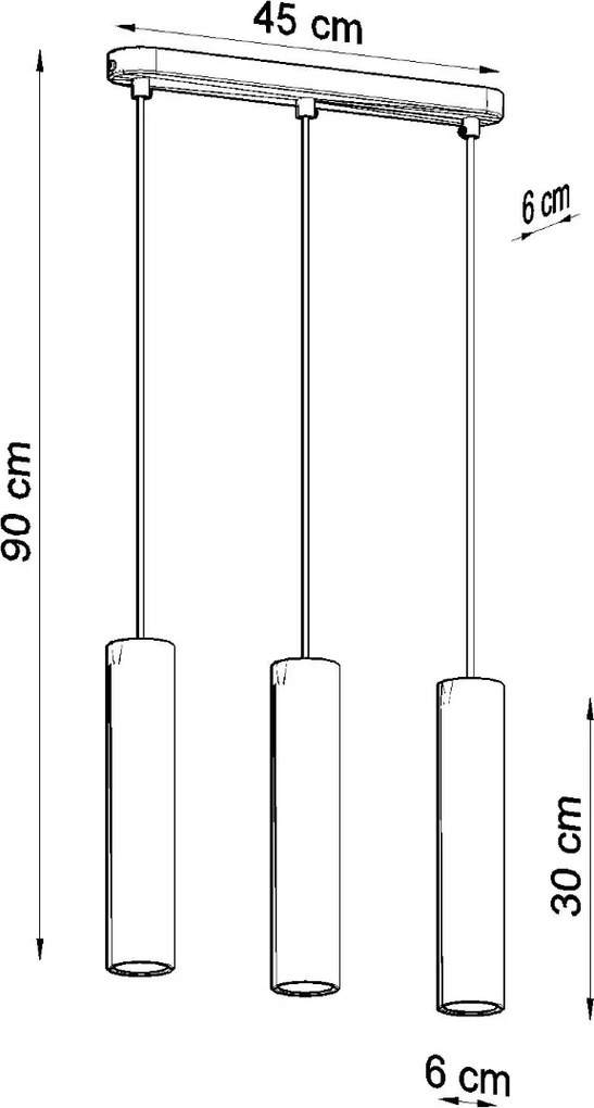 Sollux Lighting Závěsné svítidlo LUVO 3L