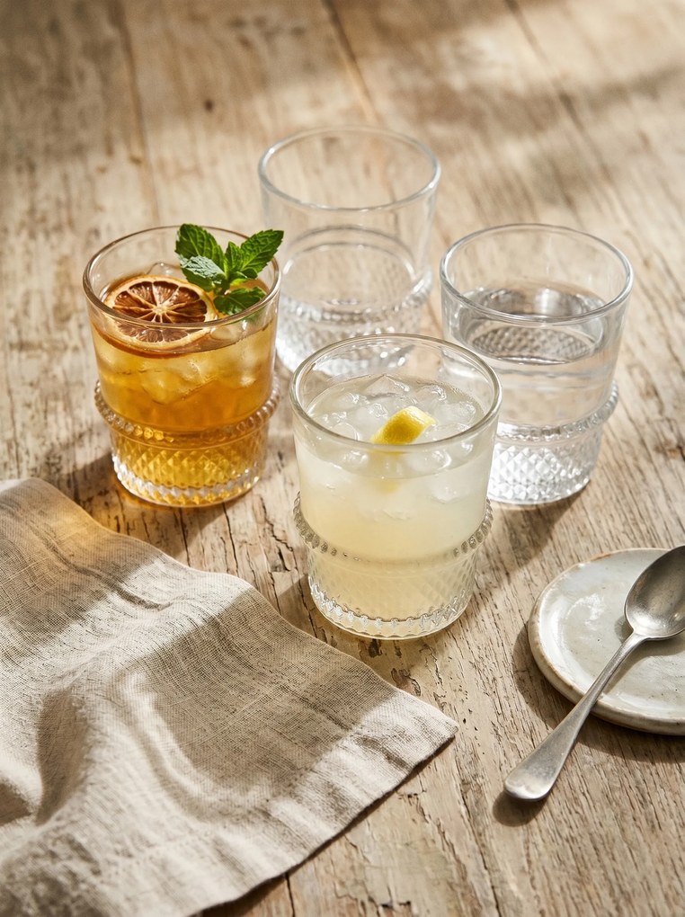 Sinsay - Sada sklenic s rýhováním 4 pack - clear