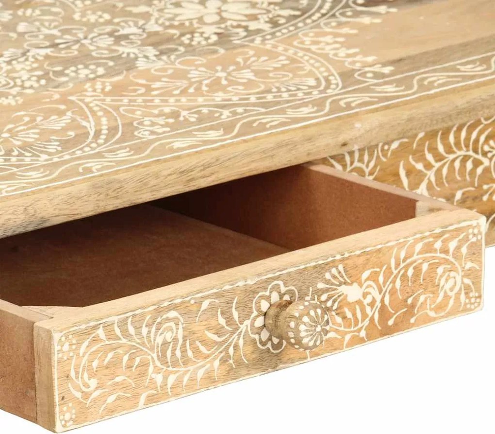 Konferenční stolek 110x50x45 cm ruční malba masivní mangovník 286146