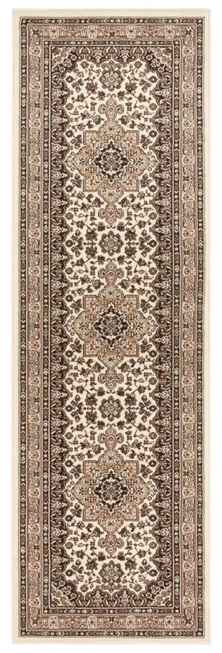 Béžový koberec Nouristan Parun Tabriz, 80 x 250 cm