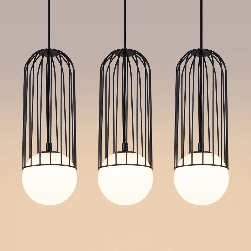 Sollux Lighting Závěsné svítidlo BRINA 3L Černá