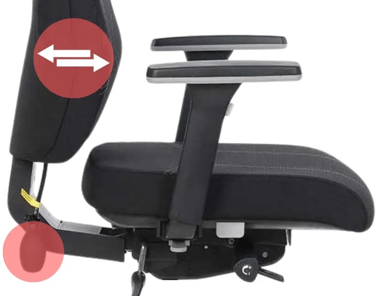 MERCURY Ergonomická kancelářská židle DELI - černá látka