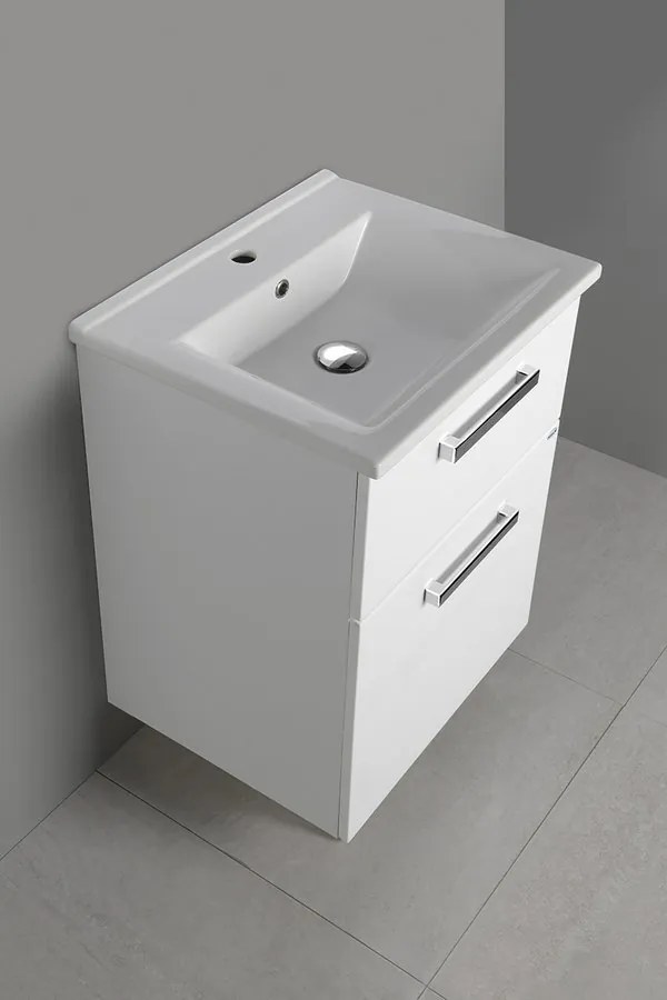Aqualine Aqualine, VEGA umyvadlová skříňka 62x72, 6x43, 8 cm, 2xzásuvka, bílá, VG063