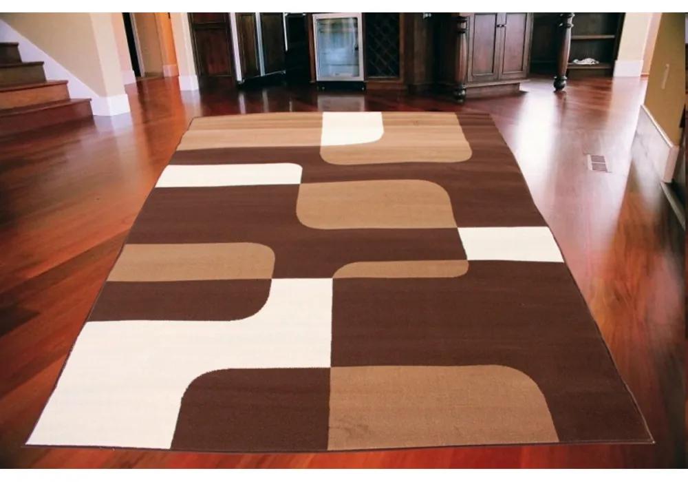 Kusový koberec PP Labyrint hnědý, Velikosti 120x170cm