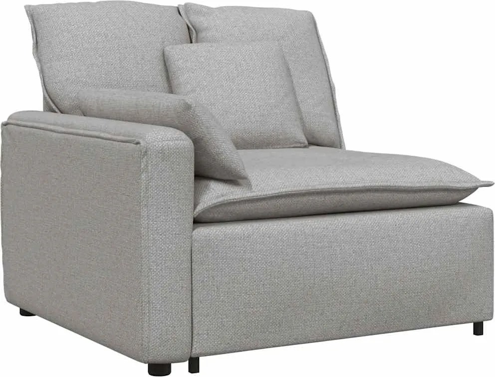 Modulární pohovka s polštáři textil obláčkově šedá 3321156