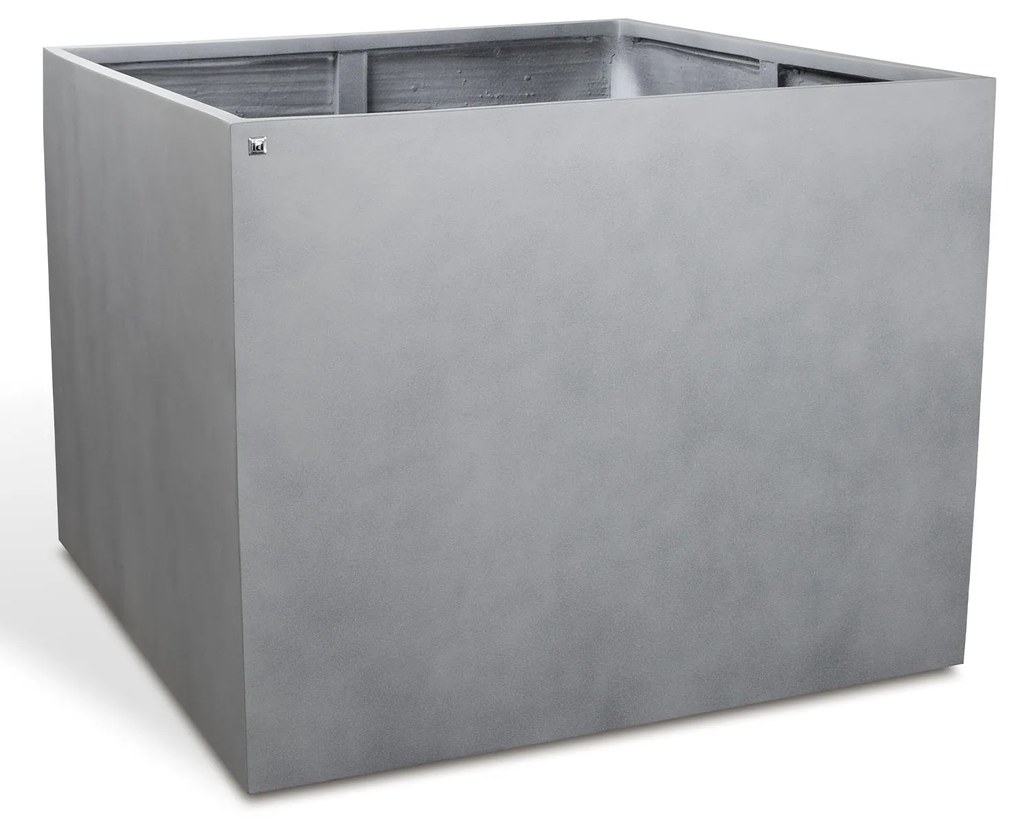 Květináč betonového vzhledu Division Lite CUBE BIG Barva:: šedá, Rozměry:: 100x100x80cm