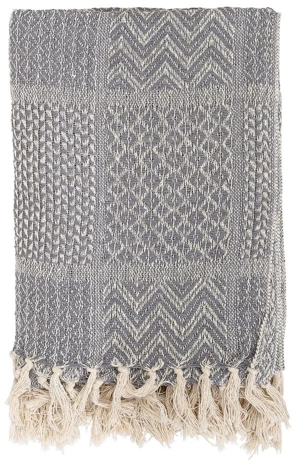 Šedá deka Bloomingville Throw, 130 x 160 cm