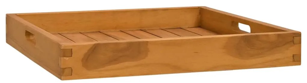 Servírovací podnos 50 x 50 cm masivní teakové dřevo 315457