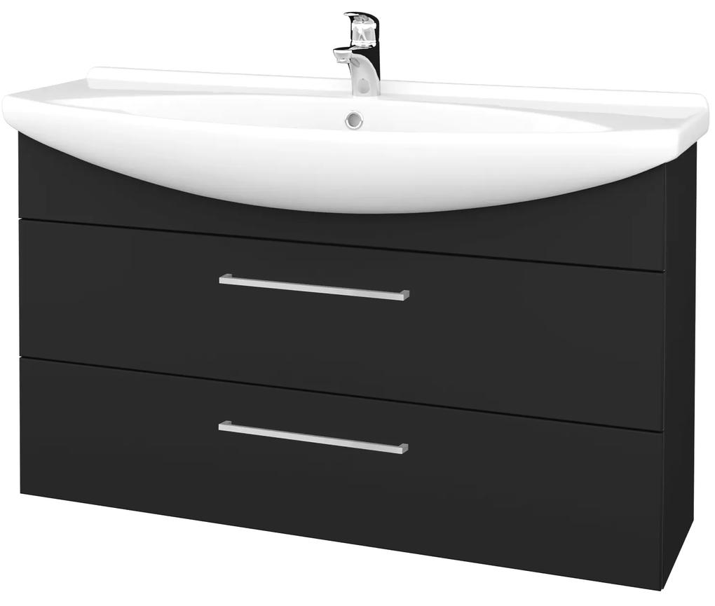 Dřevojas Koupelnová skříň TAKE IT SZZ2 120 Varianta: N01 Bílá lesk / Úchytka T01 / D16 Beton tmavý