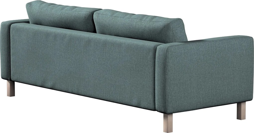 Potah na pohovku IKEA Karlstad, 3-místná, rozkládací barva modrá látka pletený vzor