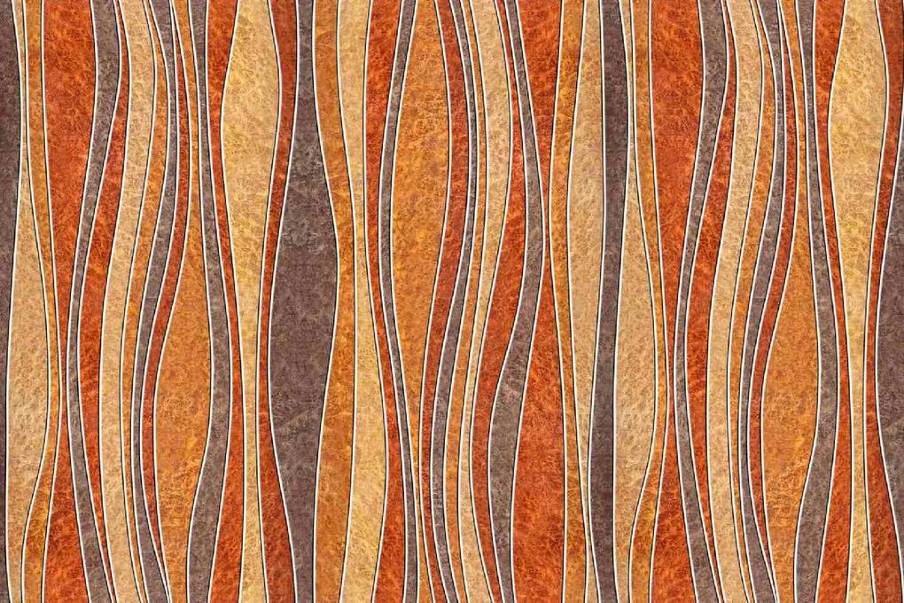 DIMEX | Samolepicí vliesová fototapeta na zeď Podzimní vzor MA-5-1456 | 375 x 250 cm | červená, oranžová, hnědá