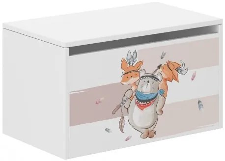 WD Dětský box na hračky 69 x 40 x 40 cm - Medvídek lovec