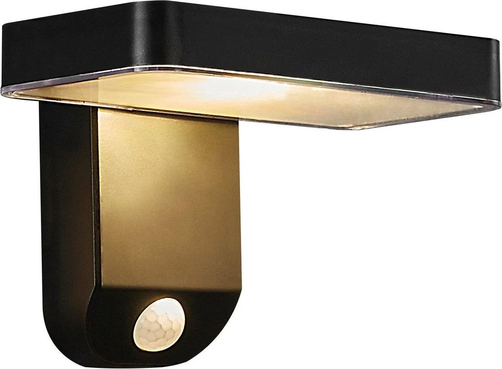 NOR 2118161003 Rica Square venkovní nástěnné solární svítidlo černá - NORDLUX