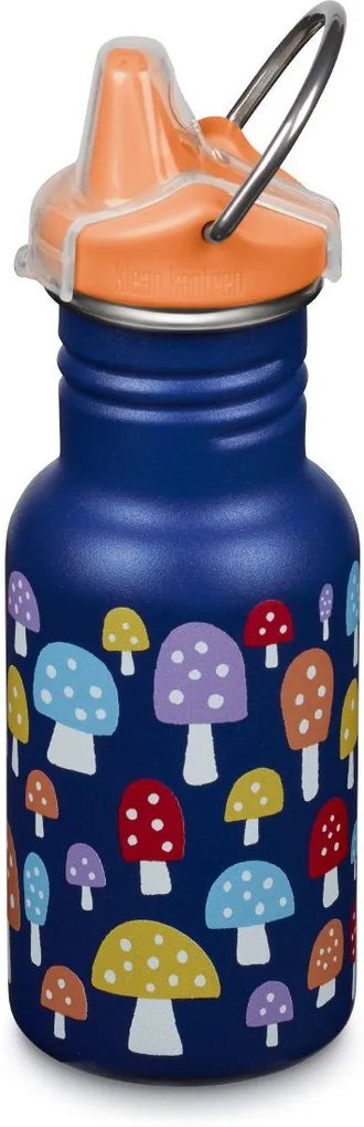 Dětská nerezová lahev Klean Kanteen Kid Classic Narrow w/Sippy Cap - Mushrooms 355 ml