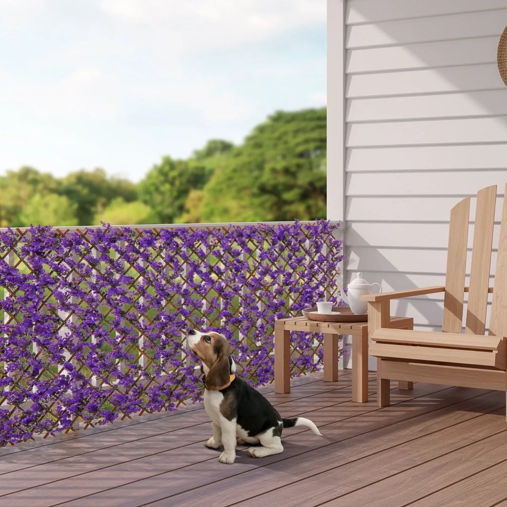 Costway Živé ploty na stěnu rostlin s fialovým eukalyptem, umělé Ivy Garden