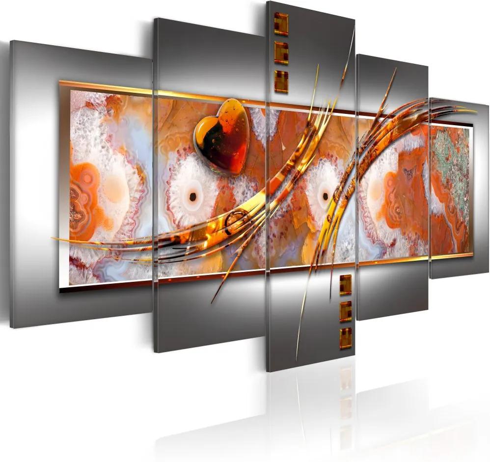 Obraz na plátně Bimago - Orange destruction 100x50 cm