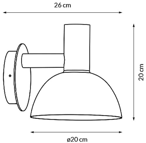 Nordlux 75181031 Arki, venkovní nástěnné svítidlo, 1x20W, kov, pokovená, IP54, průměr 25cm