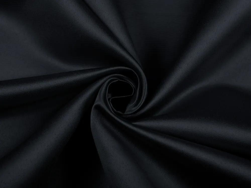 Biante Saténový kulatý ubrus polyesterový Satén LUX-026 Černý Ø 130 cm